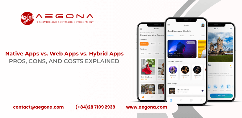 Native Apps vs. Web Apps vs. Hybrid Apps: Pros, Cons, and Costs Explained | Aegona